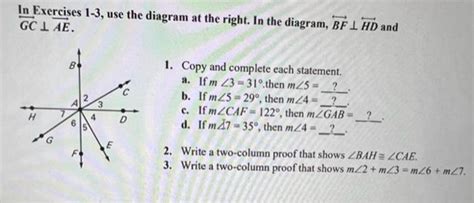Solved In Exercises Use The Diagram At The Right In Chegg