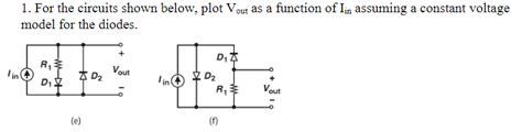 Solved 1 For The Circuits Shown Below Plot Vout As A