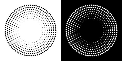 Premium Vector Dotted Abstract Circle Geometric Shape Round Circle Concentric Ring Shape