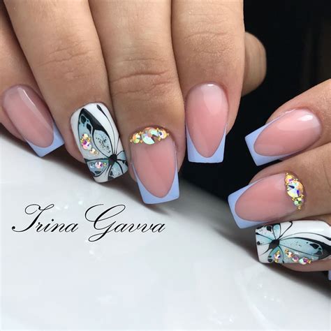 Коррекция нарощенных ногтей гелем!… | Manicure nail designs, Romantic ...