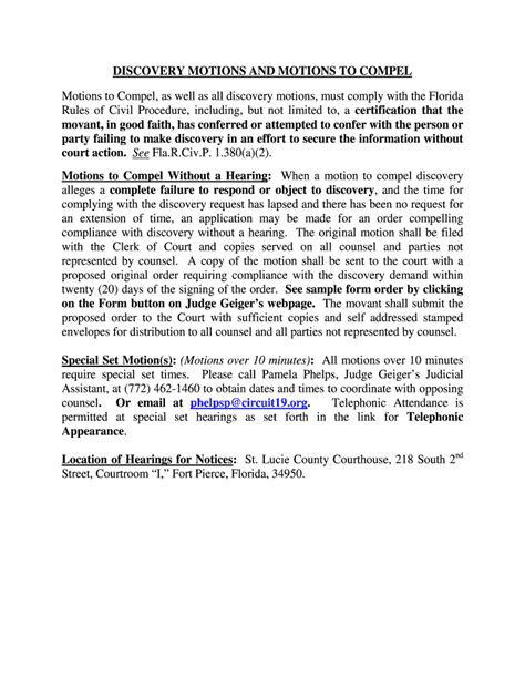 Discovery Motion Template