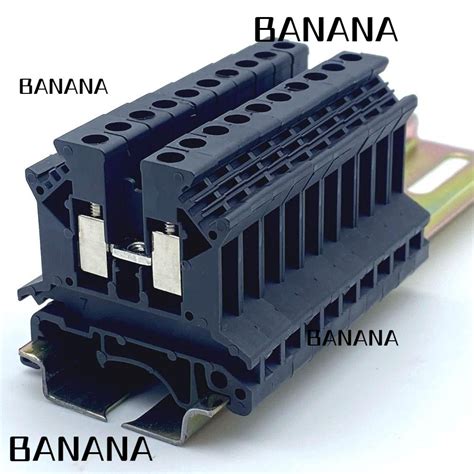 Banana1 ราง Din 24 12awg แคลมป์สกรู 800v 32a กันไฟ 100 ชิ้น Shopee Thailand