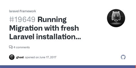 Running Migration With Fresh Laravel Installation Causing Syntax Error Issue Laravel
