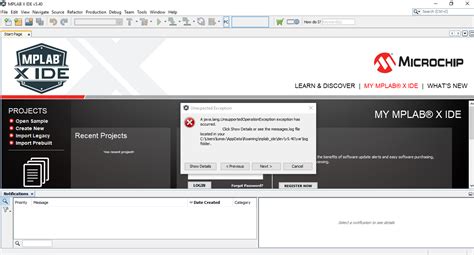 Java Mplab X V540 Cannot Get Target Location And Could Not Find