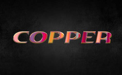 Premium Psd Photoshop Copper Text Effect