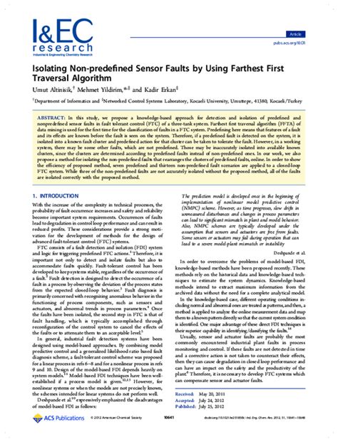 pdf isolating non predefined sensor faults by using farthest first