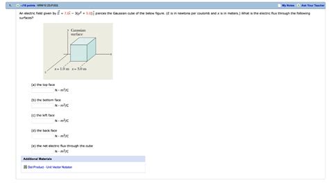 Solved An Electric Field Given By E Rightarrow 7 0 I 3