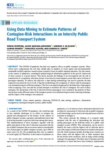 pdf using data mining to estimate patterns of contagion risk