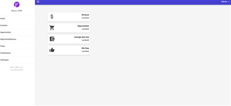 Crm Dashboard Not Displaying Values When Running Application Radzen