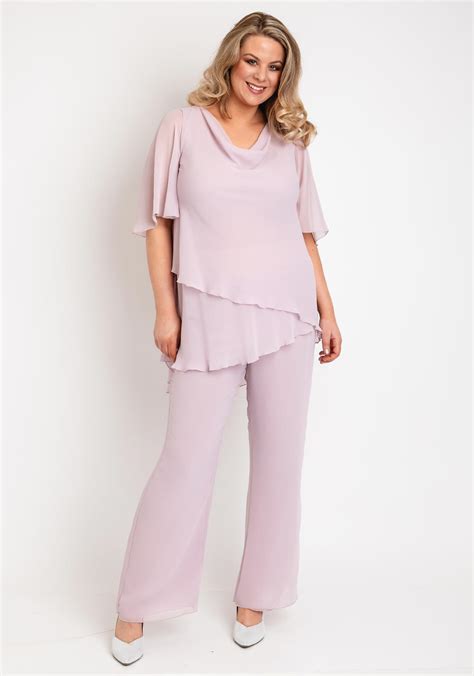 Allison Chiffon Layered Top And Skirt Two Piece Dusty Pink Mcelhinneys