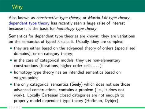 point free semantics of dependent type theories pdf