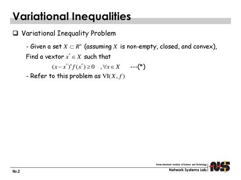 Variational Inequalities - ppt download