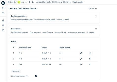 ClickHouse Database Managed Service Nebius Israel Services