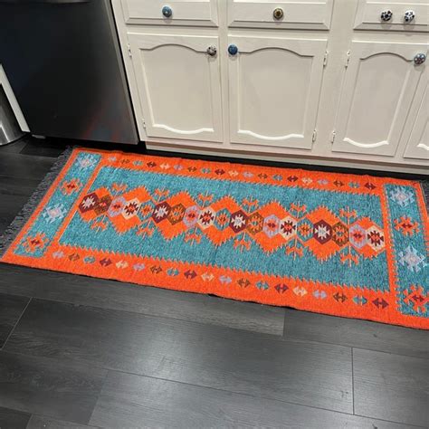 Secret Sea Collection Mexican Area Rug Washable Reversible 2 X 4