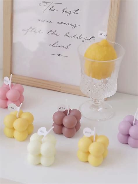 Ins Custom Cute Mini Bubble Candles Ball Shape Candles Colourful