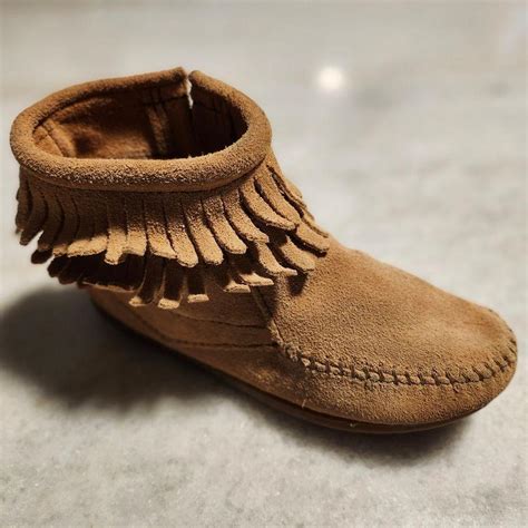 These Ankle High Moccasins In A Light Tan Suede Depop