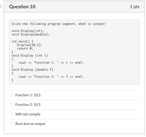 Solved Question Pts Given The Following Program Chegg