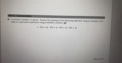 solved 8 a random variable x is given explain the meaning