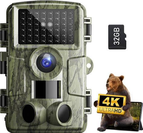 Amazon Com Trail Camera With Night Vision 4K 48MP 130Wide Angle Game Camera0 05s Trigger