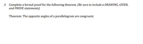 Solved 3 Complete A Formal Proof For The Following Theorem