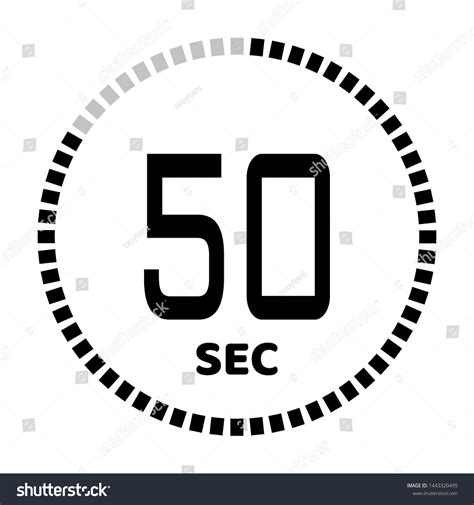 50 Second Countdown Timer Digital Counter Stock Vector Royalty Free 1443320495 Shutterstock