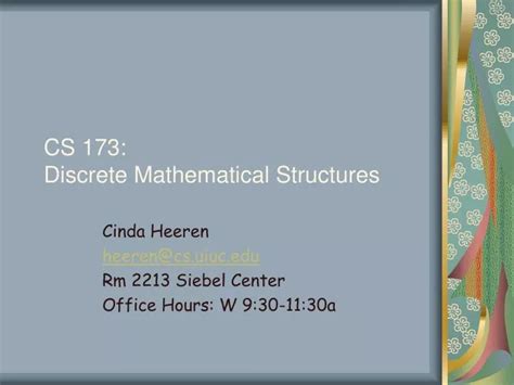 ppt cs 173 discrete mathematical structures powerpoint presentation