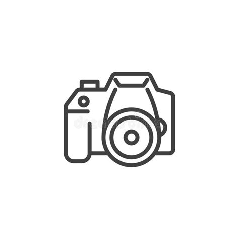 Dslr Camera Line Icon Stock Illustration Illustration Of Sign 331592254