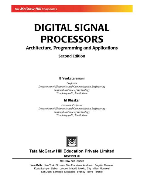 Solution B Venkataramani M Bhaskar Digital Signal Processors
