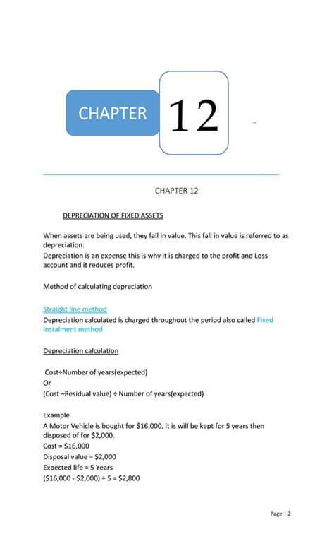 Depreciation Of Fixed Assets Pdf