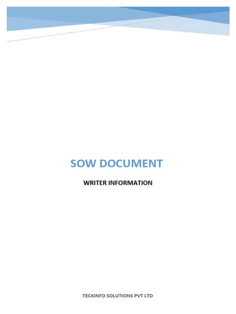 Sow Document Writerinformationupdated Pdf Computing Software
