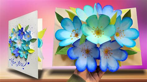 How To Make Origami Flower Pop Up Cards How To Make A Pop Up Bouquet