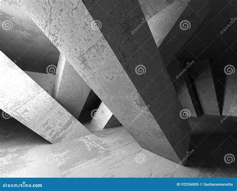 Abstract Geometric Concrete Architecture Background Stock Illustration Illustration Of