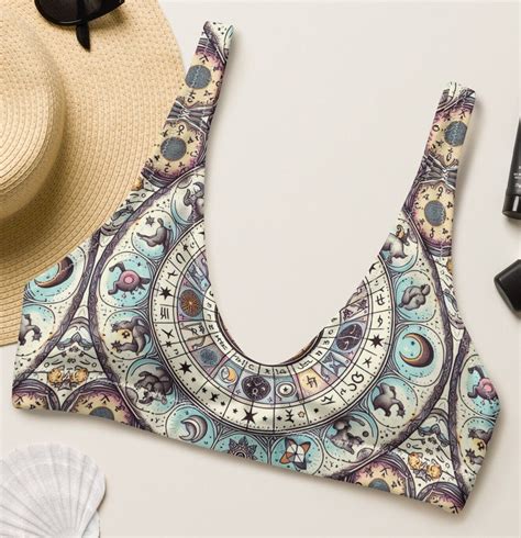 Astrological Bikini Top Zodiac Signs Mandala Mystical Astrology Pattern