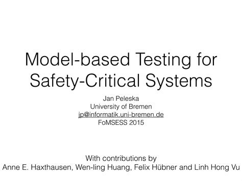 Pdf Model Based Testing For Safety Critical · Pdf Filemodel Based