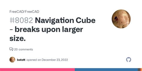 Navigation Cube Breaks Upon Larger Size Issue FreeCAD FreeCAD GitHub