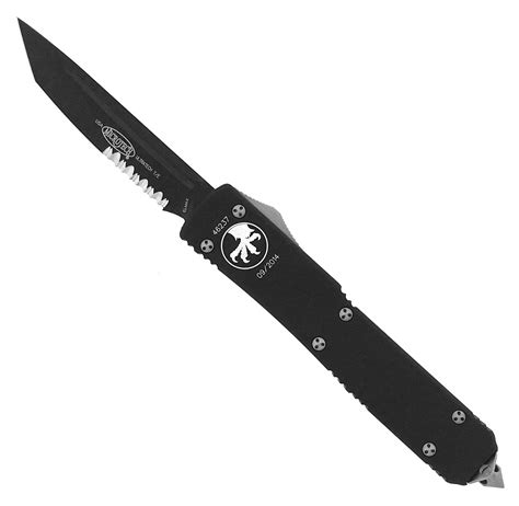 Microtech Ultratech T E Black Serrated American Edge Knives