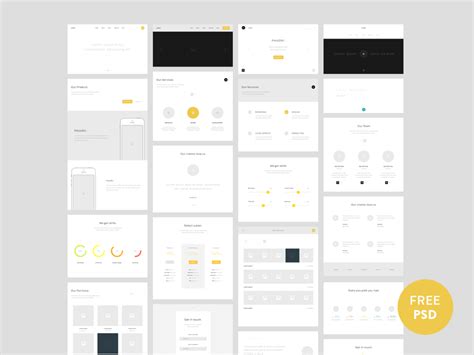 Wireframe Mockup Of Website