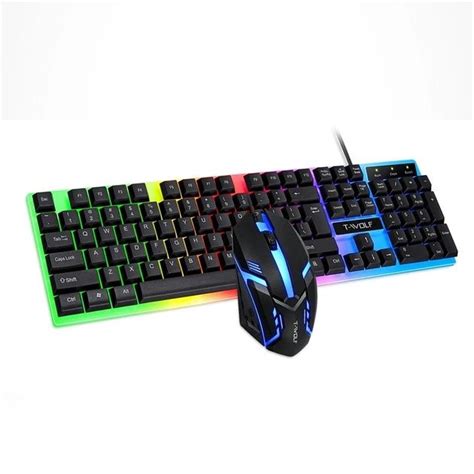 T Wolf Tf230 Colourful Backlit Keyboard And Mouse Combo Shop Today Get It Tomorrow