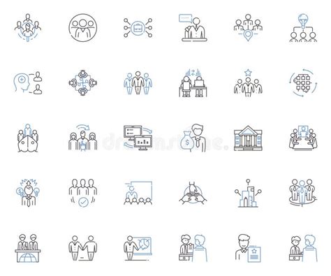 Bunch Line Icons Collection Cluster Bundle Group Collection Heap Pack Pile Vector And