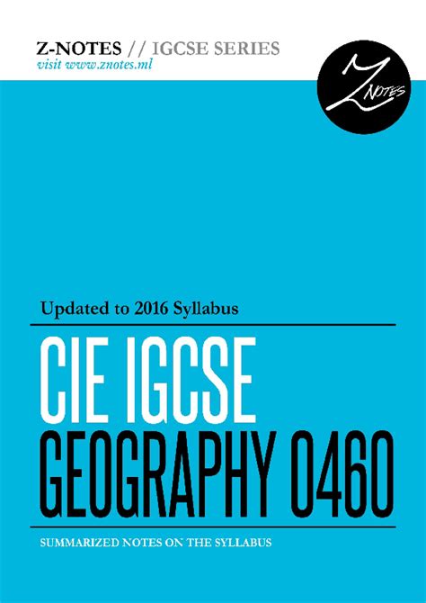 Pdf Geography Igcse Cie Notes