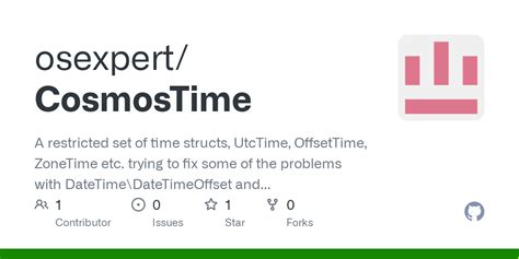 Github Osexpertcosmostime A Restricted Set Of Time Structs Utctime Offsettime Zonetime