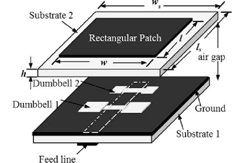 Diagram Of Single Element For Frequency Reconfigurable Microstrip Patch