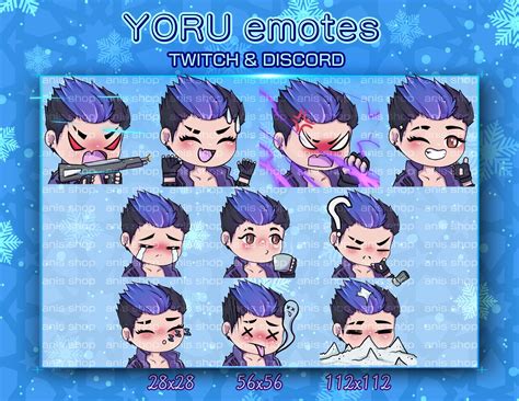 Valorant Yoru Emotes Valorant Yoru Cute Valorant Yoru Chibi Emotes