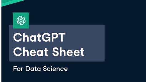 Vaibhav Goel On Linkedin Datascience Chatgpt Datascienceworkflow Cheatsheet Resource
