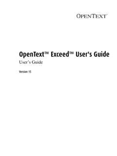 OpenText Exceed User S Guide Opentext Exceed User S Guide Pdf PDF PRO