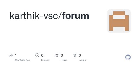 GitHub Karthik Vsc Forum