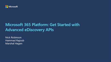 Build Custom Ediscovery Workflows With Microsoft Graph Api Youtube