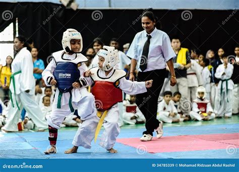 Taekwondo Tournament Editorial Stock Image Image Of People 34785339