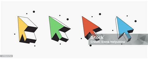 Mouse Cursor Vector Stock Three Dimensional Computer Mouse Arrow Symbol Mouse Pointer Vector