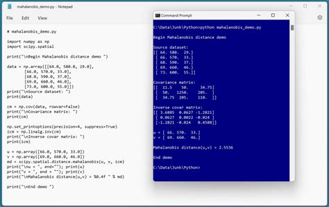 Mahalanobis Distance Example Using Python James D Mccaffrey